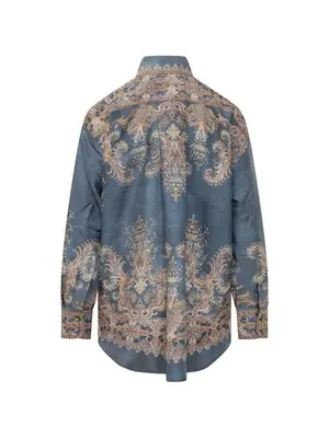 Zimmermann Valiant Printed Silk Shirt