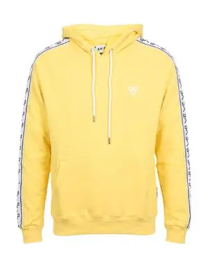 BERNA Cotton Terry Hoodie With Side Seam Stripes