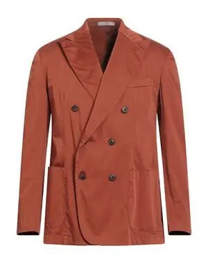 CC COLLECTION CORNELIANI Blazer Tan Size Cotton, Elastane