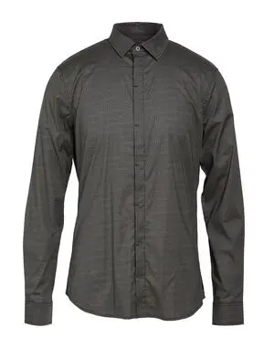 Armani Exchange Shirt Taupe Size Cotton, Elastane