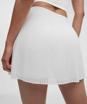 Lululemon Ace Advantage High-rise Pleated Tennis Skirt - White/white