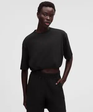 Lululemon Cotton Jersey Bubble-hem T-shirt - Black