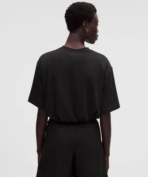 Lululemon Cotton Jersey Bubble-hem T-shirt - Black