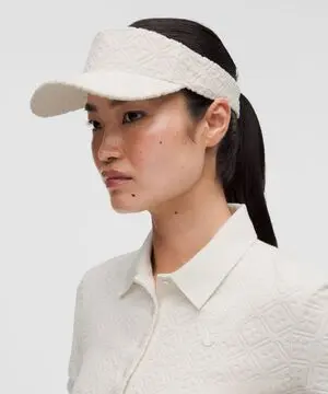 Lululemon Removable Sweatband Terry Jacquard Visor - Light Ivory