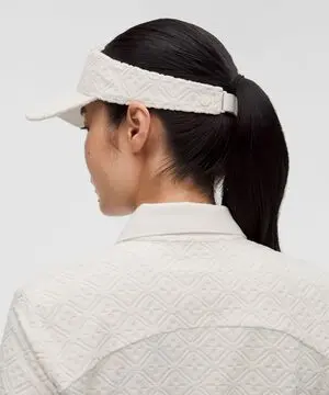 Lululemon Removable Sweatband Terry Jacquard Visor - Light Ivory