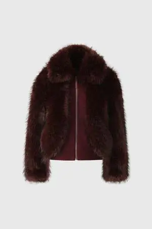Mackage Nanny Faux-fur Jacket - Black-garnet