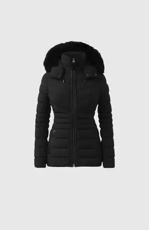 Mackage Patsy-shz Agile 360 Down Jacket With Shearling - Black