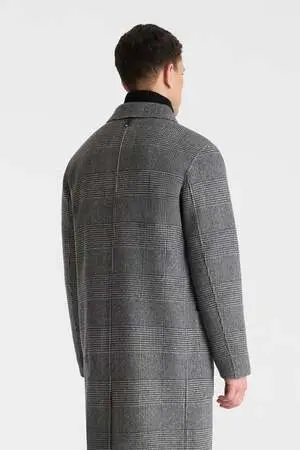 Mackage Beckett-pl Double-face Wool Balmacaan Coat - Navy-coffee