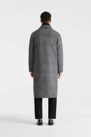 Mackage Beckett-pl Double-face Wool Balmacaan Coat - Navy-coffee