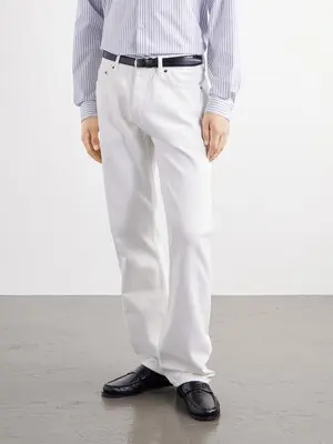 TOTEME Croc-effect Leather Loafers