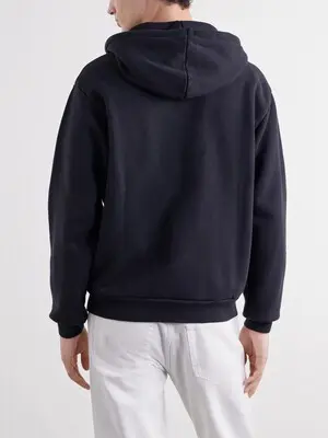 TOTEME Cotton-fleece Zip-up Hoodie - Black