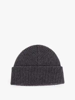 AMI Paris Virgin Wool Hat With Embroidered Logo On The Front