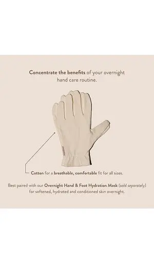 PAUME Organic Cotton Overnight Gloves In Nude