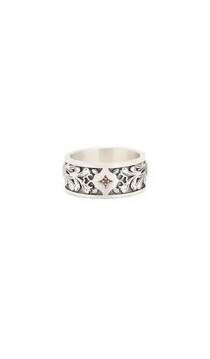 SERGE DENIMES Kabuto Ring In Metallic