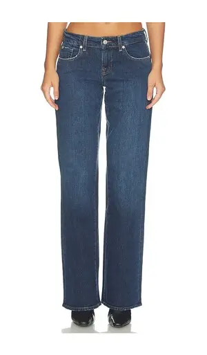 7 For All Mankind Low Straight Jean In Blue