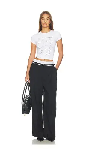 Alexander Wang Fitted Tee With Hotfix Card Graphic