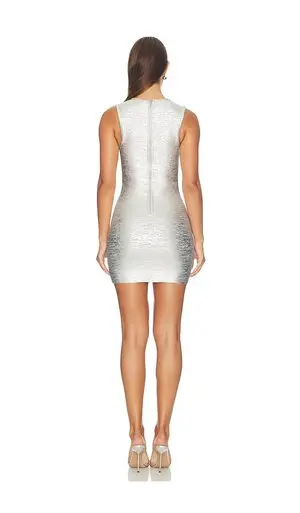 Retrofete Saskia Knit Dress In Metallic