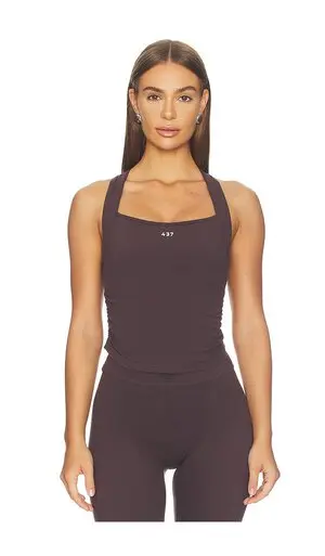437 The Sculpt Tank Top In Brown - Espresso