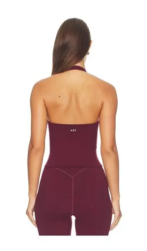 437 The Halter Tank Top In Wine