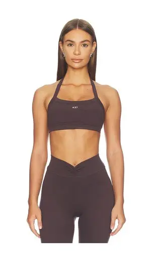 437 The Halter Bra In Brown - Espresso