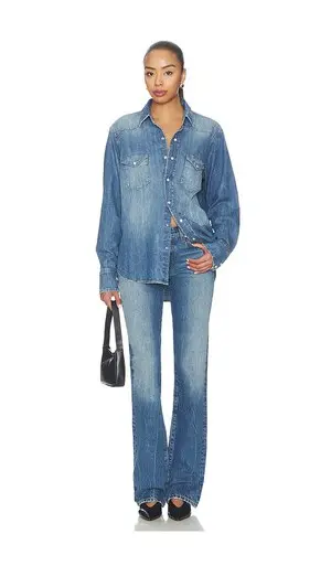 Eterne Ellis Denim Shirt In Blue