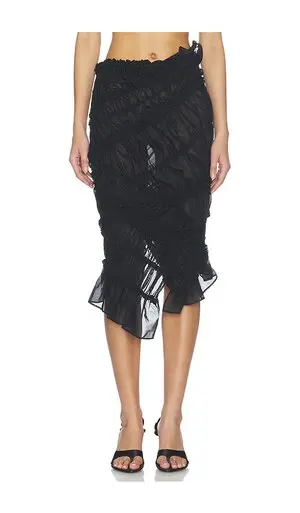 Magda Butrym Ruched Skirt - Black