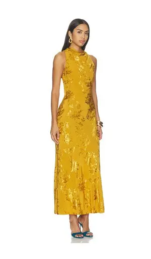 Hemant & Nandita Cowl Neck Midi Dress