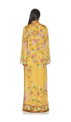 Hemant & Nandita Maxi Kaftan With Belt In Metallic