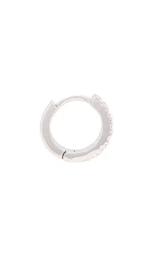 SERGE DENIMES Zirconia Hoop Earring In Metallic