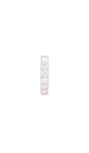 SERGE DENIMES Zirconia Hoop Earring In Metallic