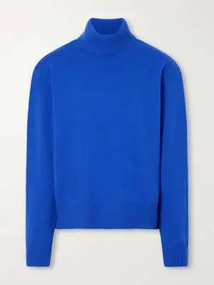 THE FRANKIE SHOP Gala Wool And Cashmere-blend Turtleneck Sweater - Blue
