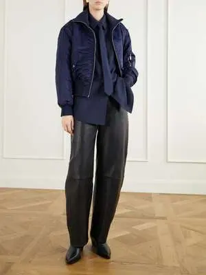 THE FRANKIE SHOP Peri Tie-detailed Oversized Georgette Shirt