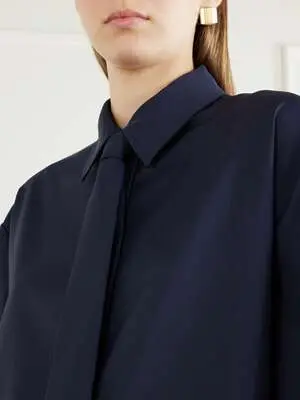 THE FRANKIE SHOP Peri Tie-detailed Oversized Georgette Shirt