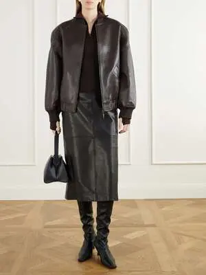 THE FRANKIE SHOP Alena Coated Bomber Jacket