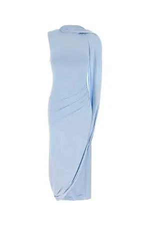 SELF-PORTRAIT Stretch Viscose Dress - Blue