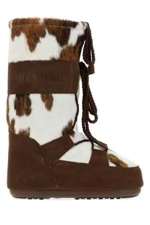 Moon Boot Printed Calf Hair Icon Boots - Multicolor