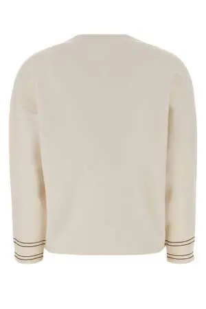 Max Mara Stretch Wool Blend Undici Sweater - White