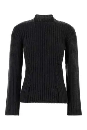 Victoria Beckham Charcoal Wool Blend Sweater - Gray