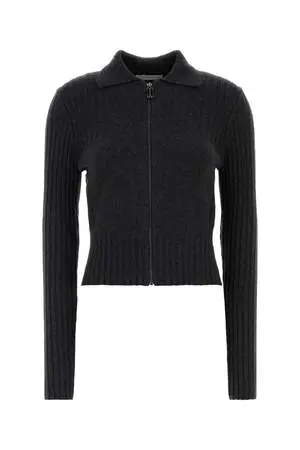 Victoria Beckham Wool Blend Cardigan - Gray