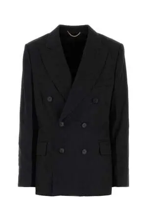 Victoria Beckham Charcoal Wool Beatrice Blazer - Black