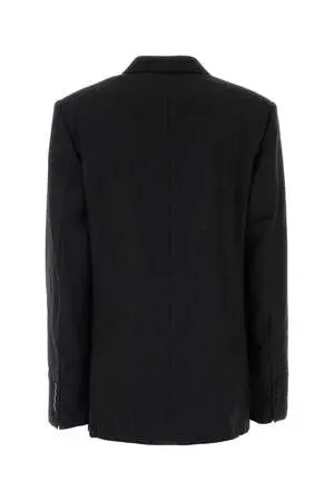 Victoria Beckham Charcoal Wool Beatrice Blazer