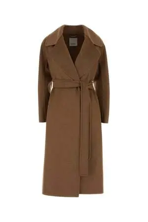 Max Mara S Camel Wool Blend Maris Coat - Brown