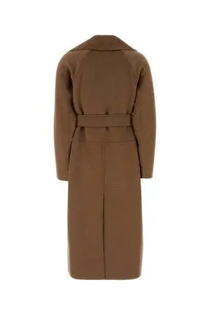 Max Mara S Camel Wool Blend Maris Coat - Brown