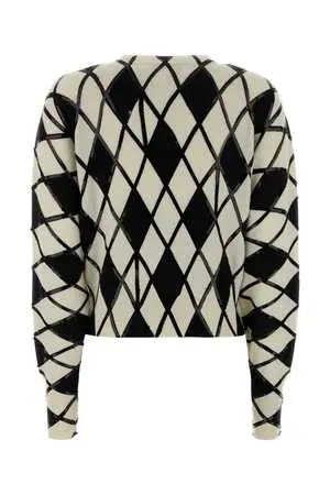 Blumarine Embroidered Wool Blend Cardigan