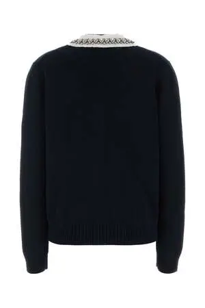 Prada Midnight Wool Blend Cardigan