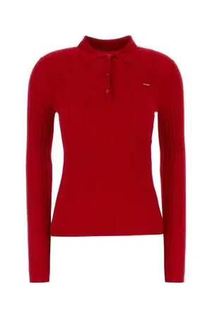 Prada Cotton Blend Polo Shirt - Red