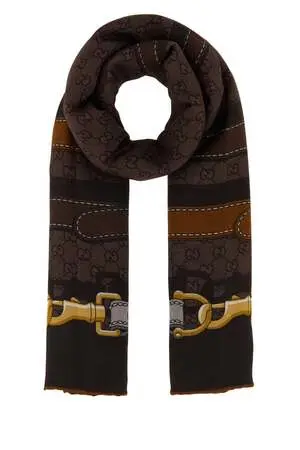 Gucci Printed Wool Blend Scarf - Multicolor