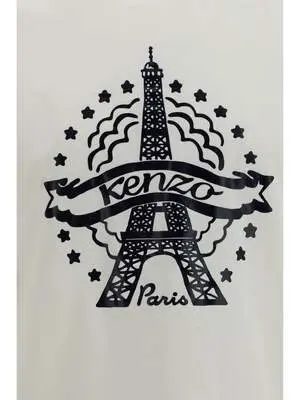 Kenzo Eiffel Tower Design Cotton T-shirt