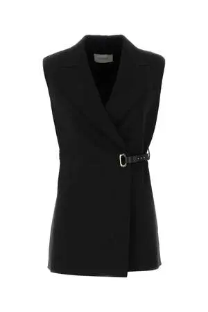 Sportmax Stretch Viscose Gettone Vest - Black