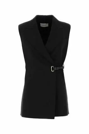 Sportmax Stretch Viscose Gettone Waistcoat - Black